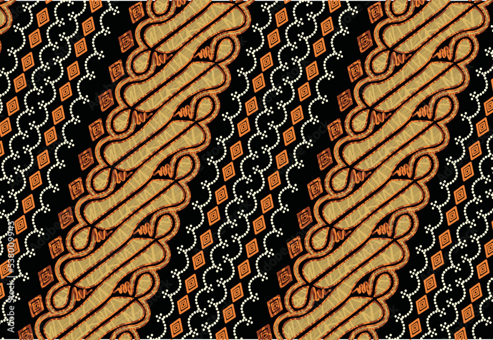 Indonesian Batik pattern, development of the famous machete motif ...