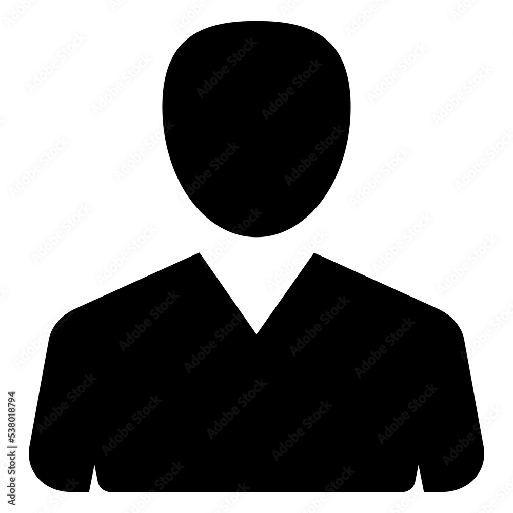 Human Icon, Black isolated Vector illustration. Human symbol for ...