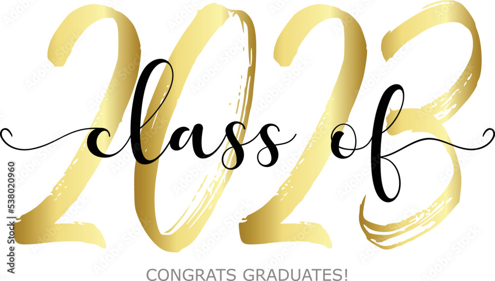 Class of 2023. Modern calligraphy. Vector illustration. Hand drawn ...