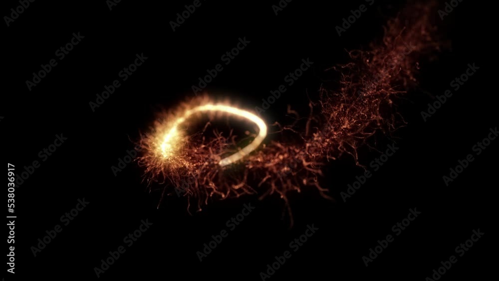 Fire Power Meteor Trailer In 3d Space Fx/ 4k animation of a powerful ...