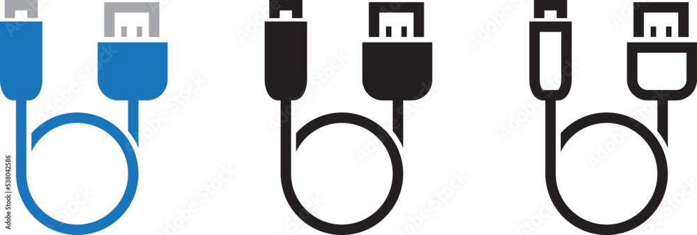 Micro USB cable icon , vector illustration Stock Vector | Adobe Stock