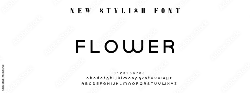 FLOWER modern, luxury and tech alphabets letter set design. amazing ...