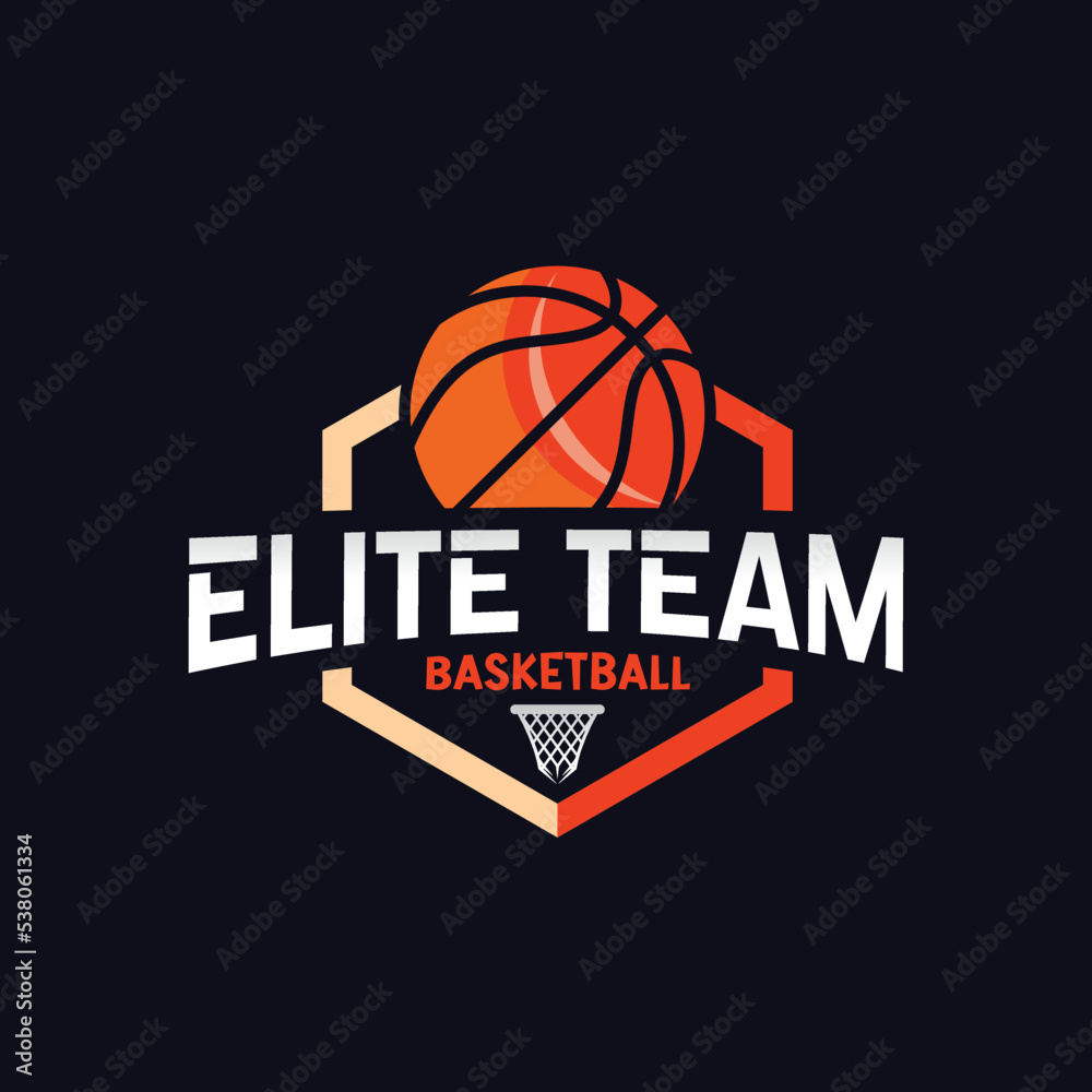 BasketBall Logo Illustration - Emblem Baskekball design suitable for ...