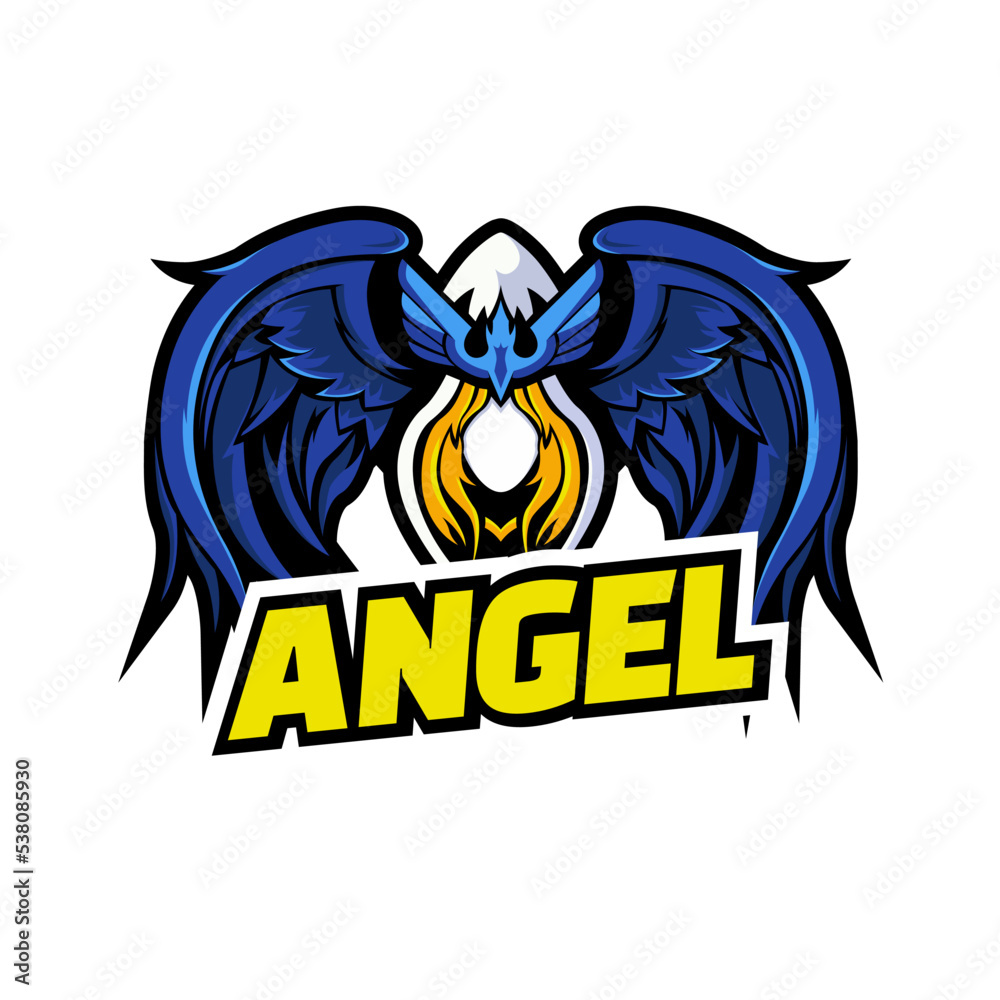 Angel Logo Sport and E-Sport with Modern Desaign Illustration.Designs ...