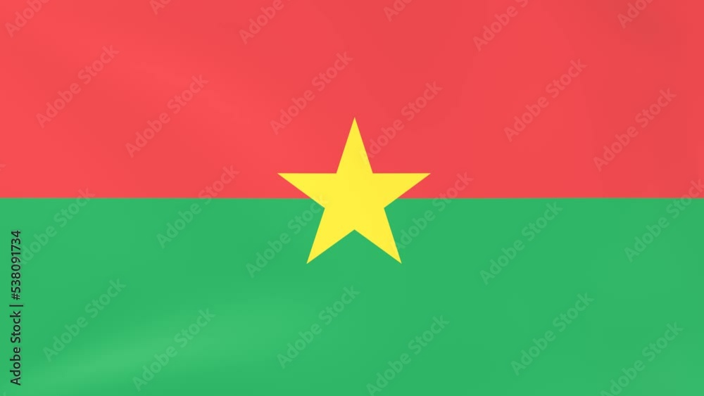 風にはためく国旗の3DCG動画、ブルキナファソ Stock ビデオ | Adobe Stock