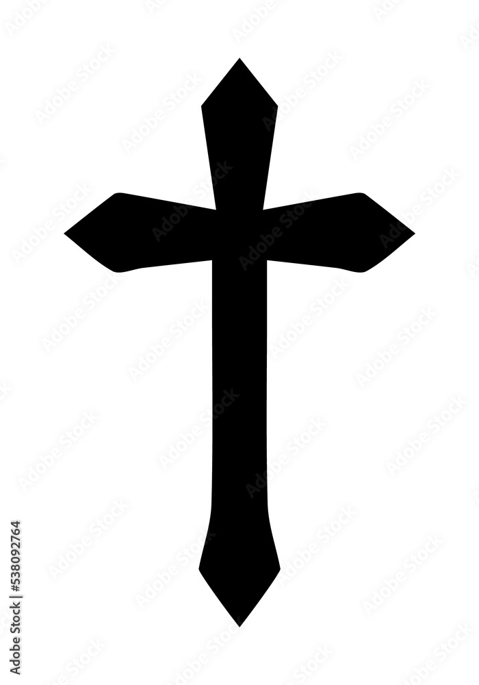Simple Christian Cross PNG Image Stock Illustration | Adobe Stock