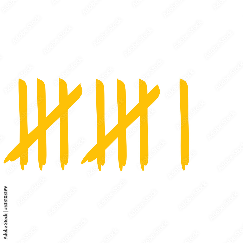 Gold Tally Marks illustration Stock Vector | Adobe Stock