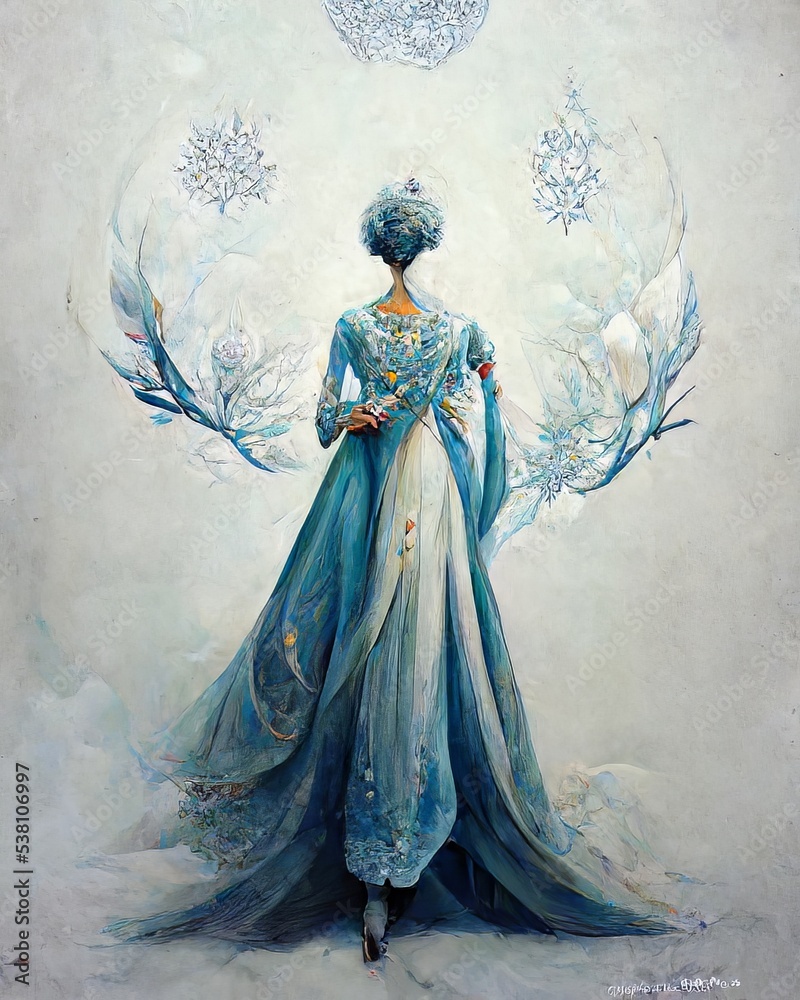 The Snow Queen . The motive of the character of a famous fairy tale ...