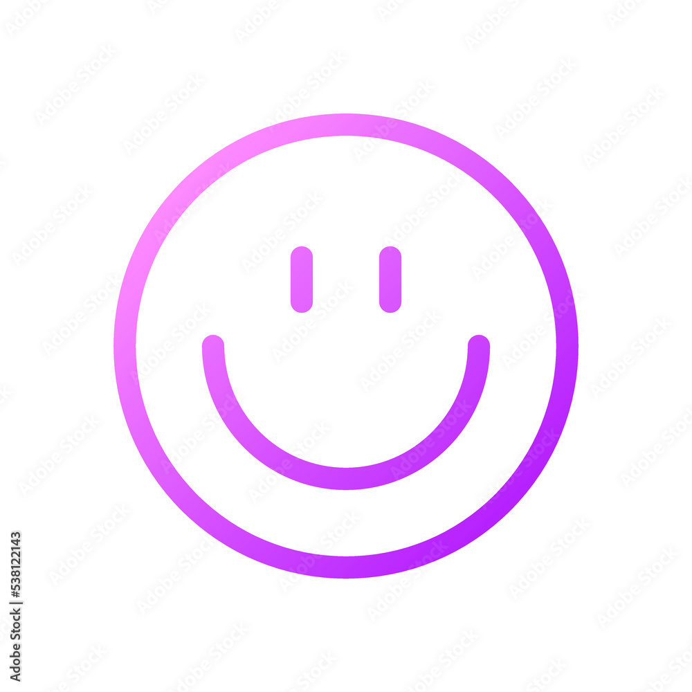 Smiling Emoji Pixel Perfect Gradient Linear Ui Icon Feelings Expression Online Communication