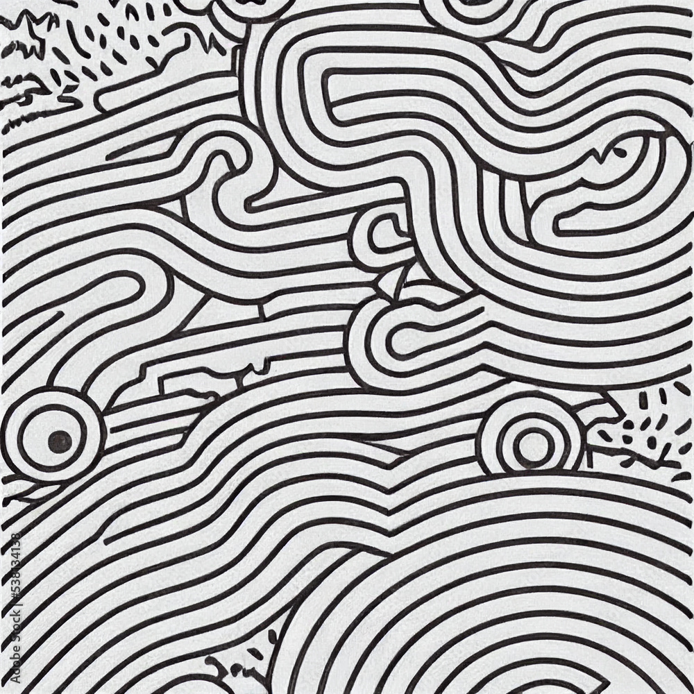 Cartoon cute doodles digital illustration line art detailed artwork ...