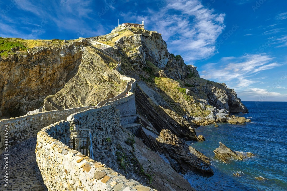San Juan de Gaztelugatxe-Basque Country, Spain. View on the hermitage ...