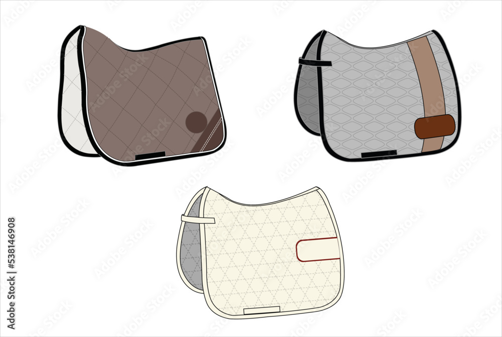 Luxury Horse Saddle Design with Colors and vector template Stock Vector ...