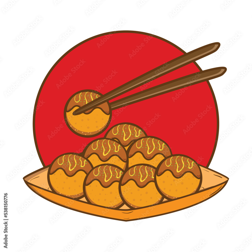 takoyaki logo suitable for japanese street food restaurant Stock Vector ...