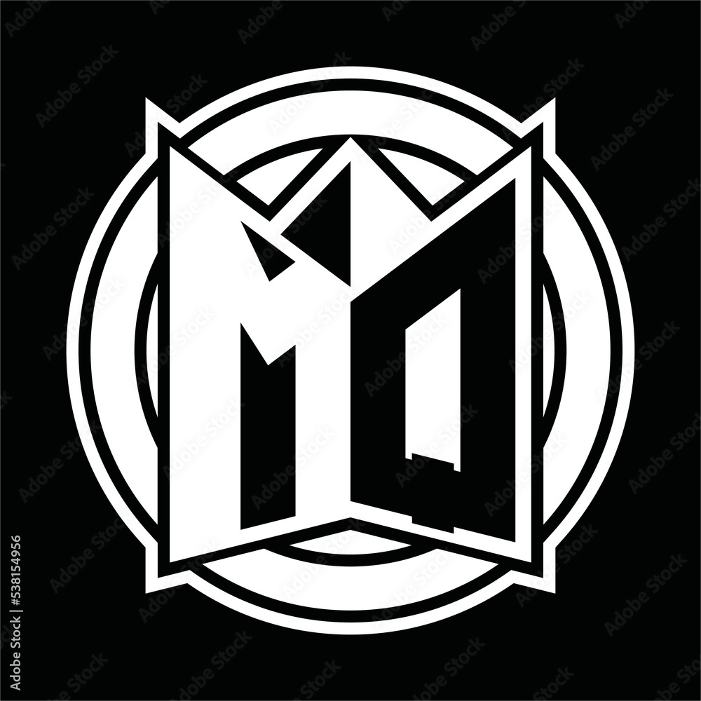 MQ Logo monogram circle rounded design Stock Vector | Adobe Stock