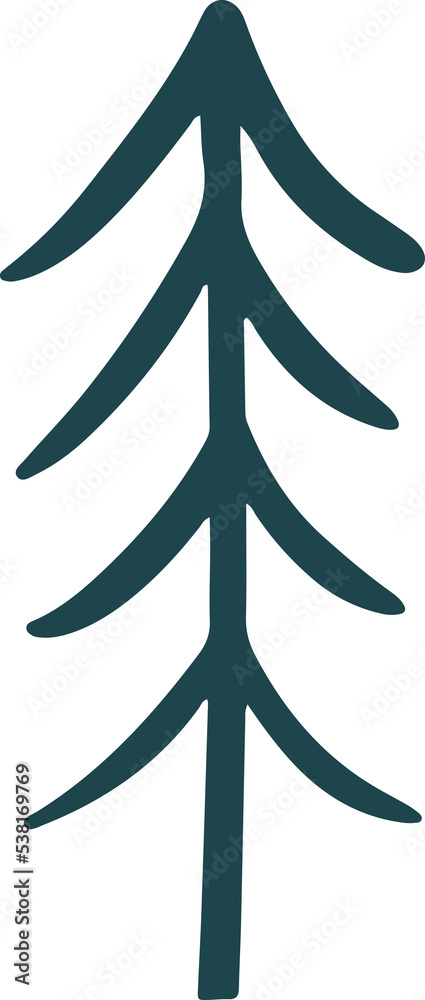 Cute Douglas fir tree Illustration for design element Stock ...