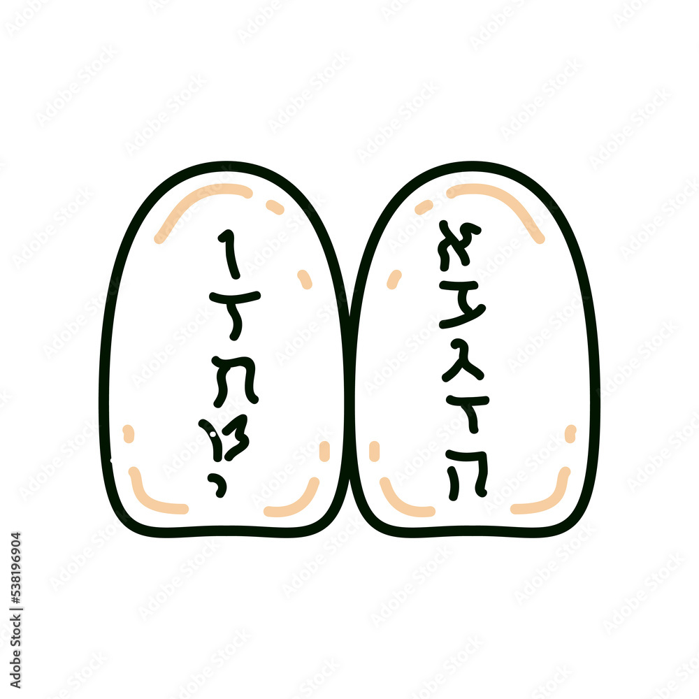 Tablets of Moses. Tablets of the Covenant with ten commandments of the ...