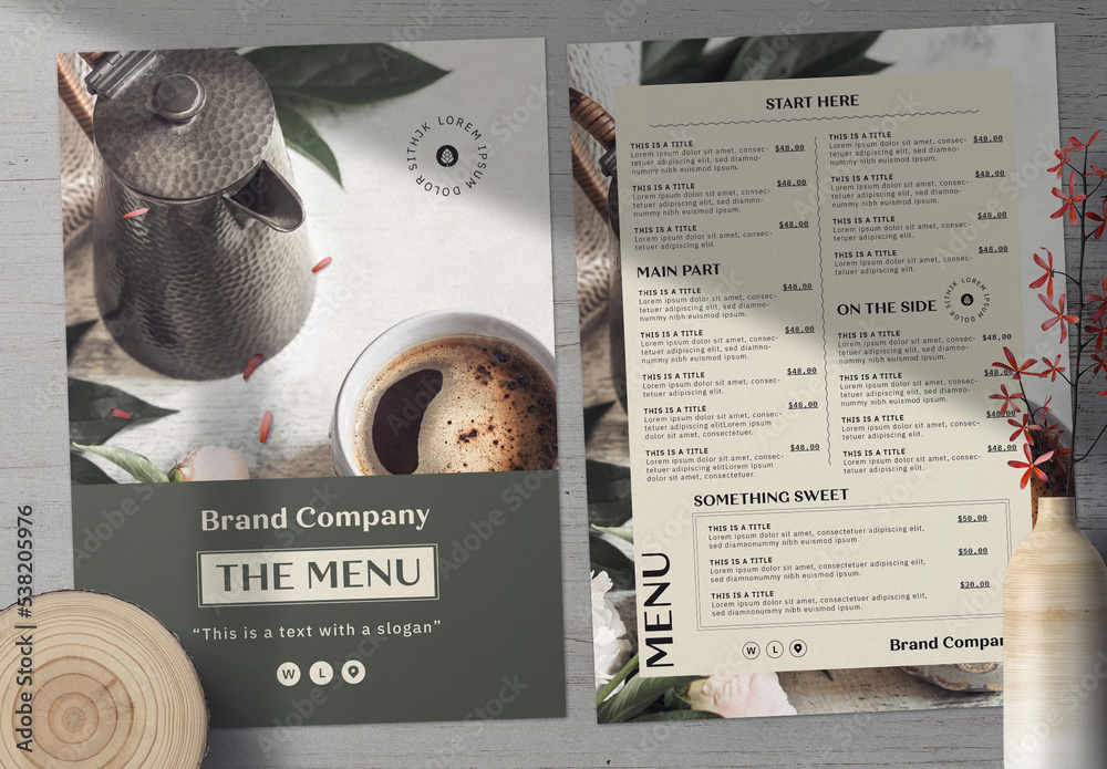 Food Menu Layout Stock Template | Adobe Stock