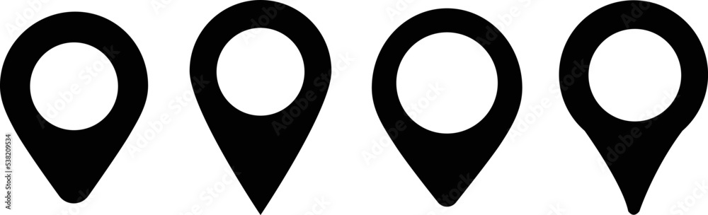 Group Map Pin Icon Location Pin Place Marker Location Icon Map Marker Pointer Icon Set Gps