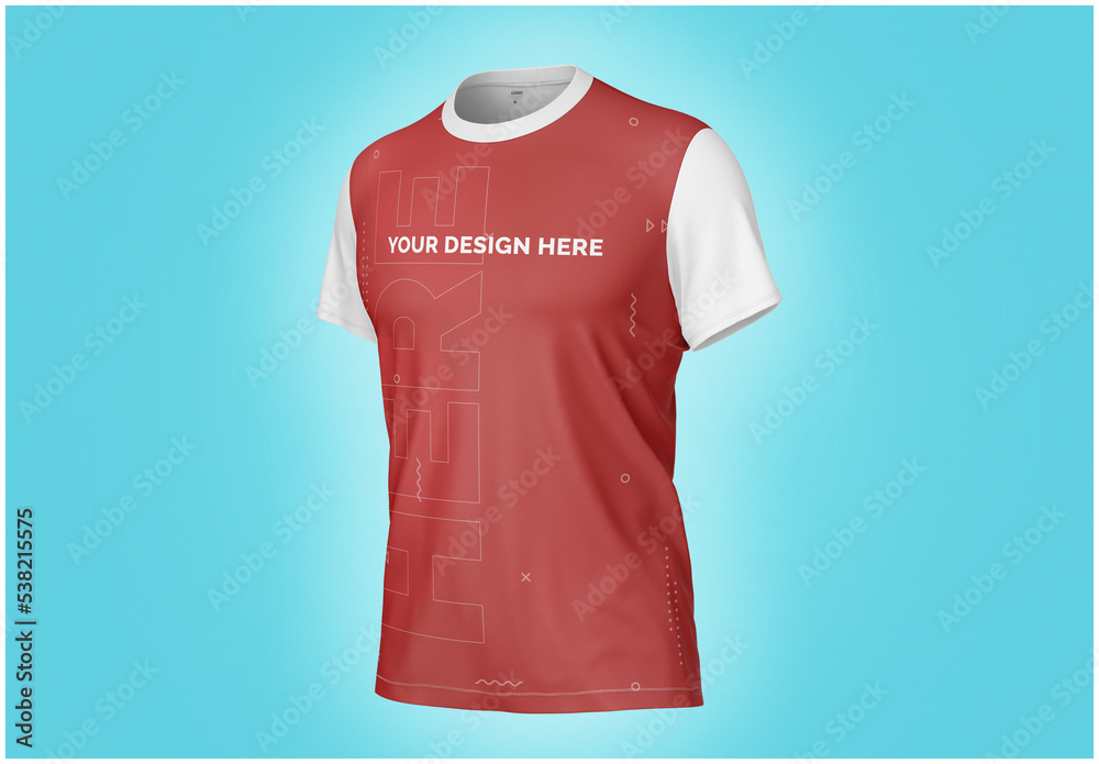 T-Shirt Mockup Half Side Front View Stock Template | Adobe Stock