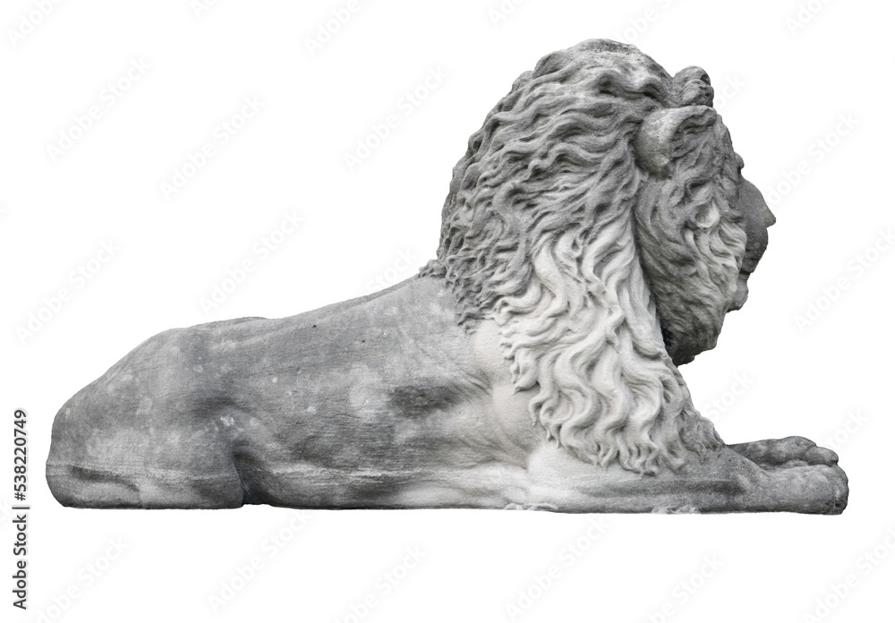 Photo & Art Print Side profile of a gray stone statue shaped like a ...