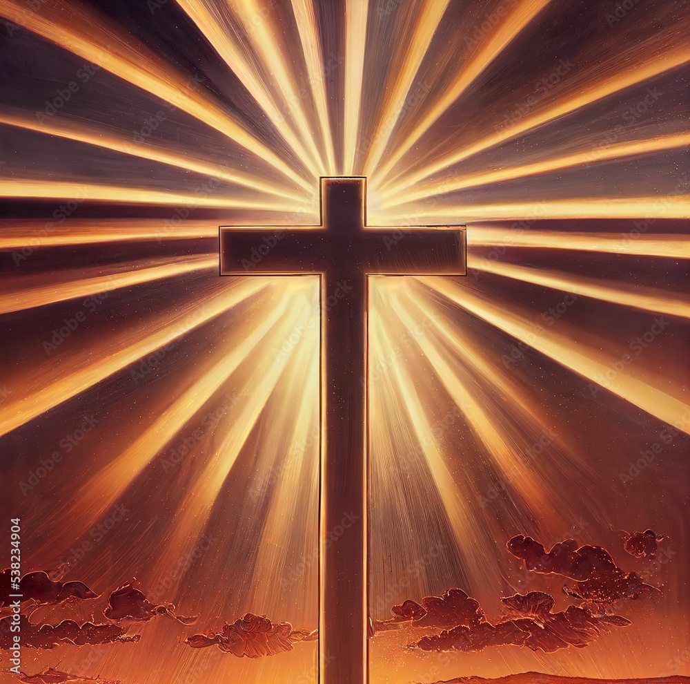 Spiritual illustration jesus cross christianity background art crucifix ...