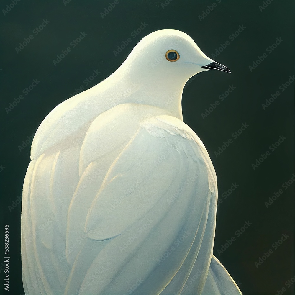 White dove illustration bird background artwork symbol holy spirit ...