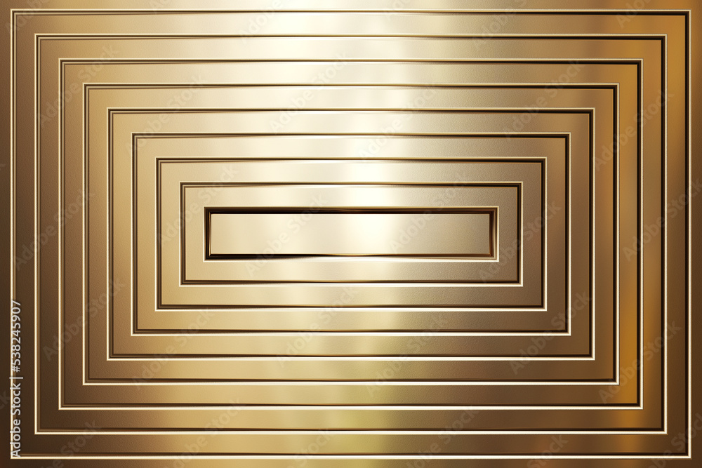3d rectangular patterns arranged from small to large. Texture of gold ...