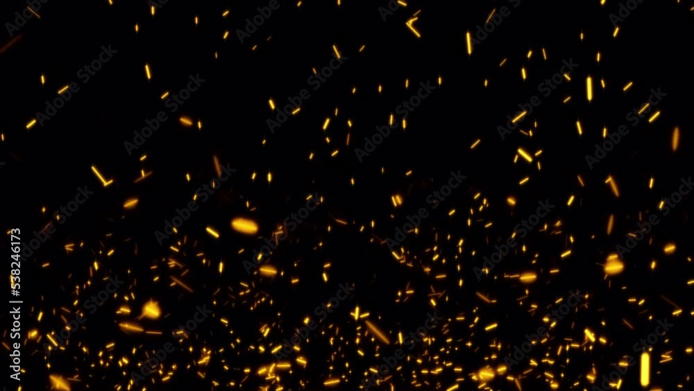 Vidéo Stock Loop flow up glow orange fire particles sparks rising up on ...
