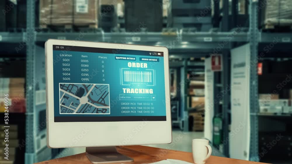 Warehouse management deft software in computer for real time monitoring ...