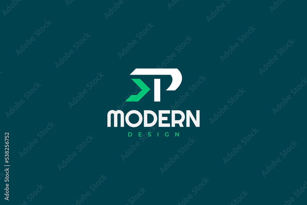 Abstract Initial Letter S and P Logo Design with Modern Concept. SP ...