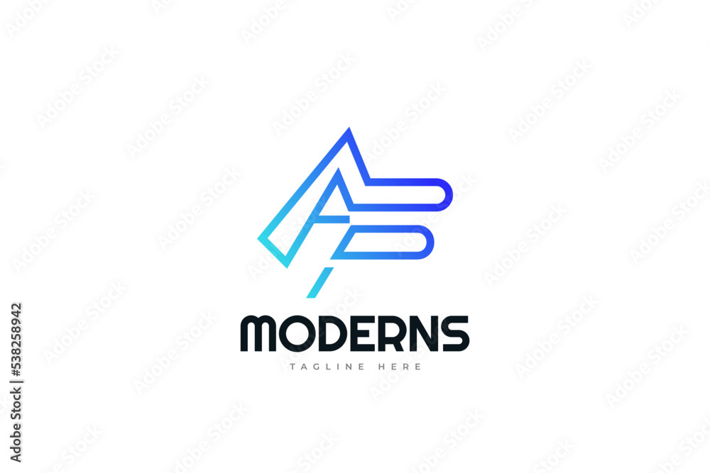 Initial A and F Logo Design with Abstract and Minimalist Concept. AF ...