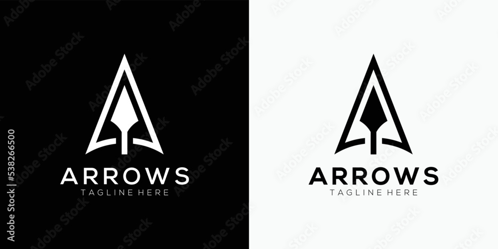 Vetor de Initial Letter A Arrow with Arrowhead for Archer Archery ...