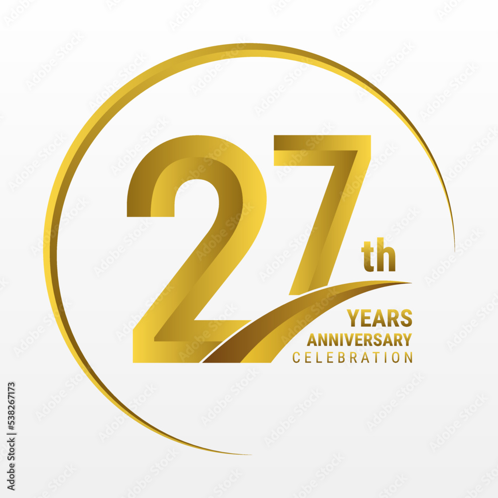 27th Anniversary Logo, Logo design for anniversary celebration with ... 27th Anniversary Logo, Logo design for anniversary celebration with ...