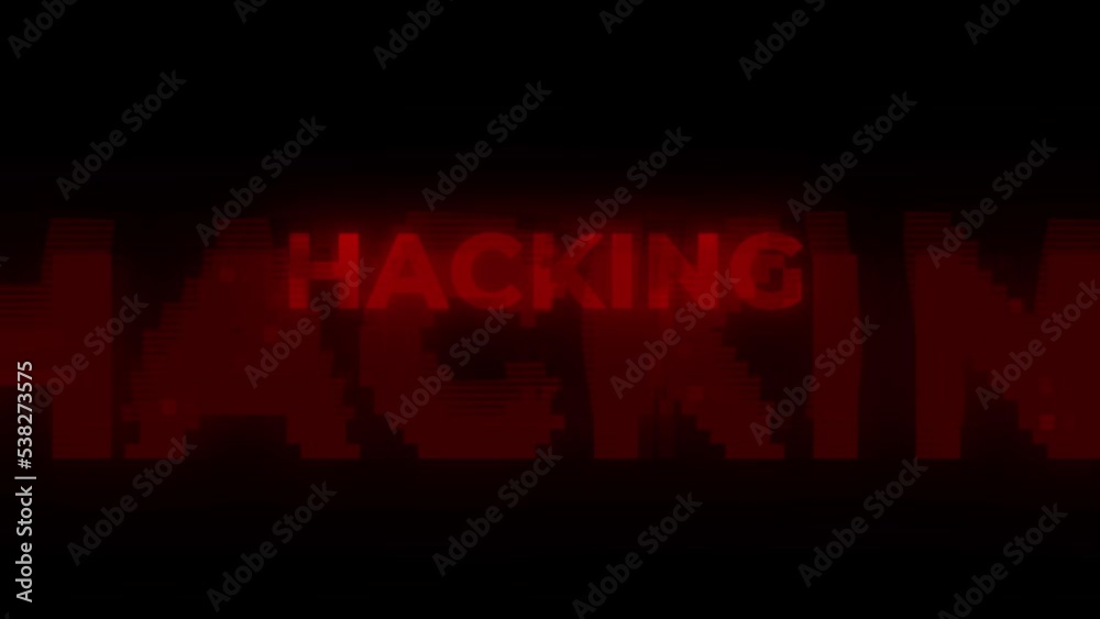Vidéo Stock Hacking Red Warning Error Alert Computer Virus alert Hacking Message Glitch ...