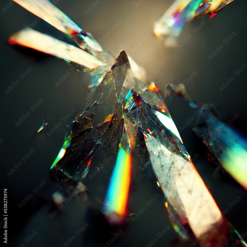 Crystal prism diamond background overlay digital art reflection ...