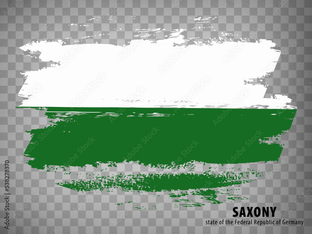 Flag of Saxony from brush strokes. Federal Republic of Germany. Flag ...