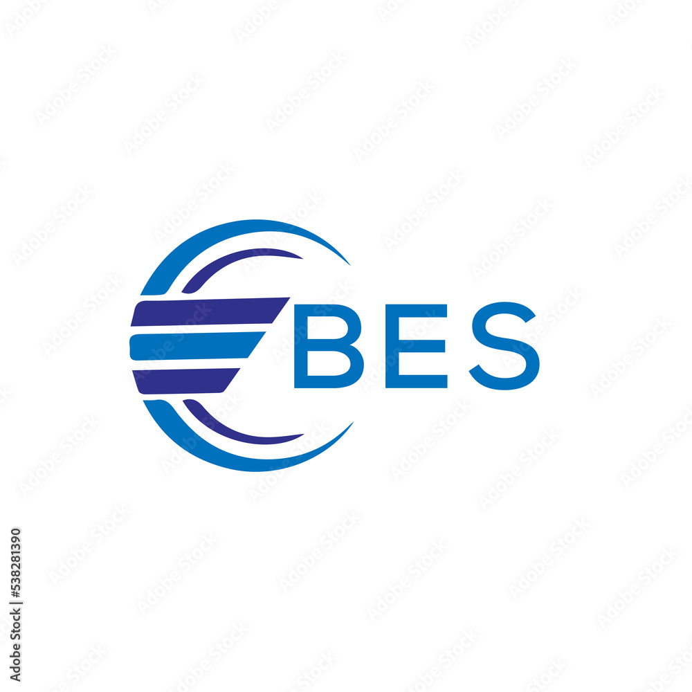 BES letter logo. BES blue image on white background. BES vector logo ...