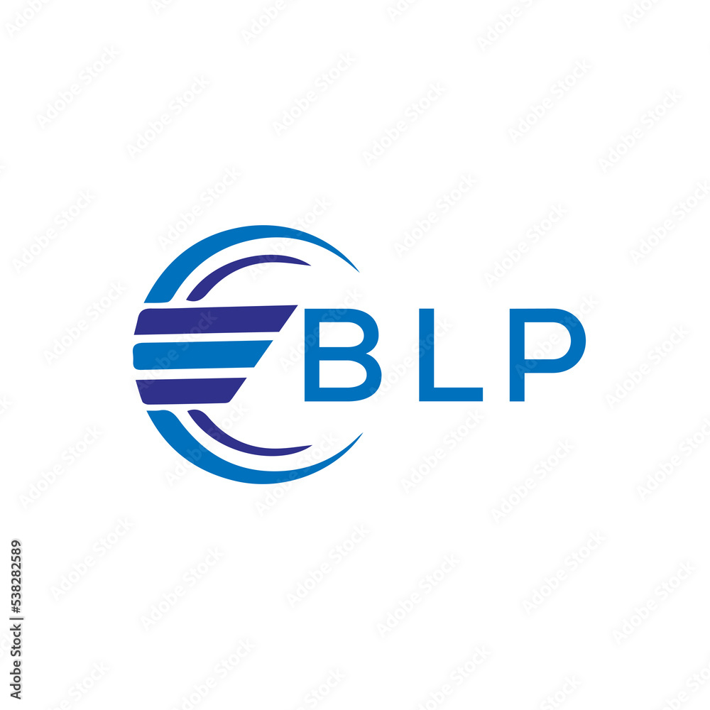 BLP letter logo. BLP blue image on white background. BLP vector logo ...