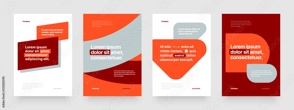 Simple vector layout template for events, companies or any business ...