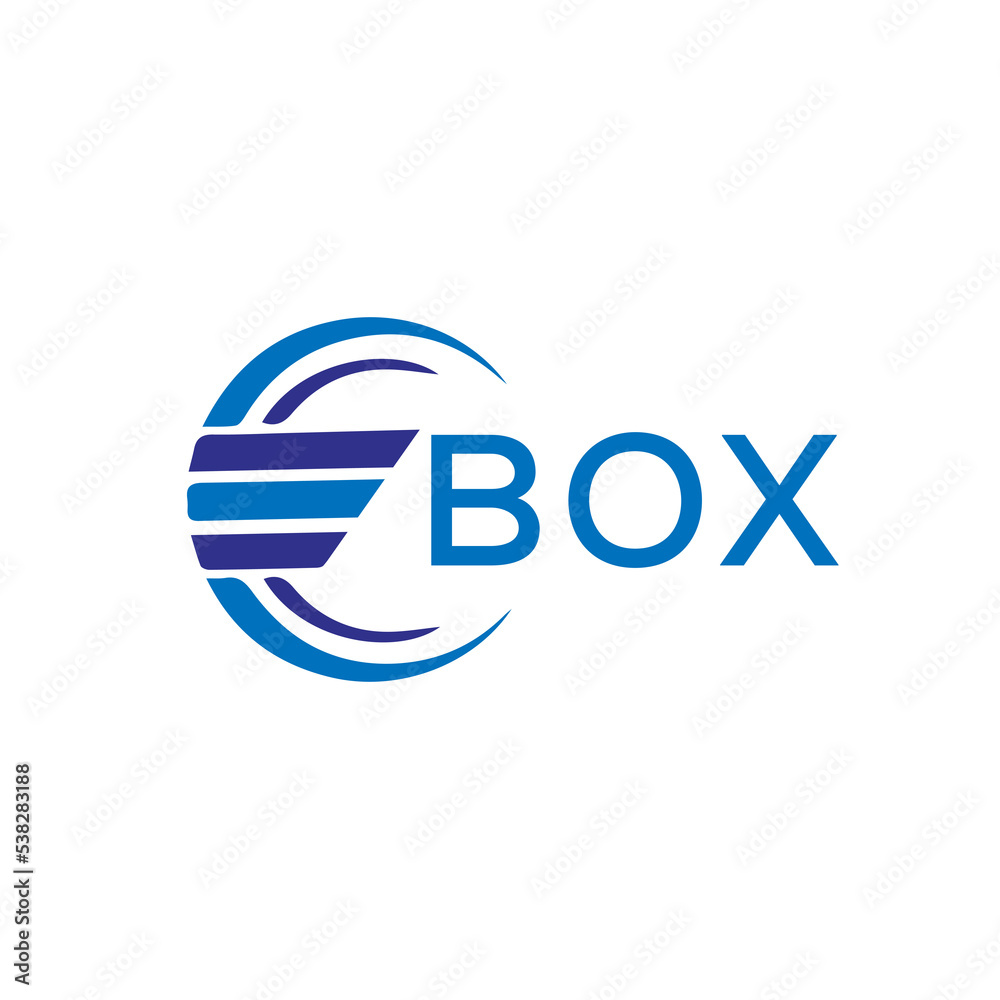 BOX letter logo. BOX blue image on white background. BOX vector logo ...