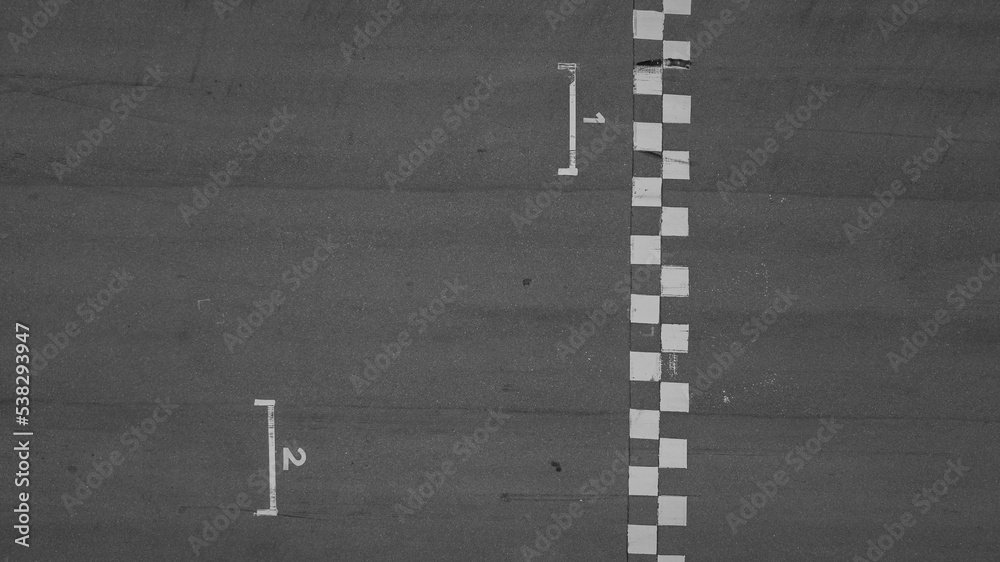 Aerial top view grid start, Start of track, Racing asphalt road Stock ...