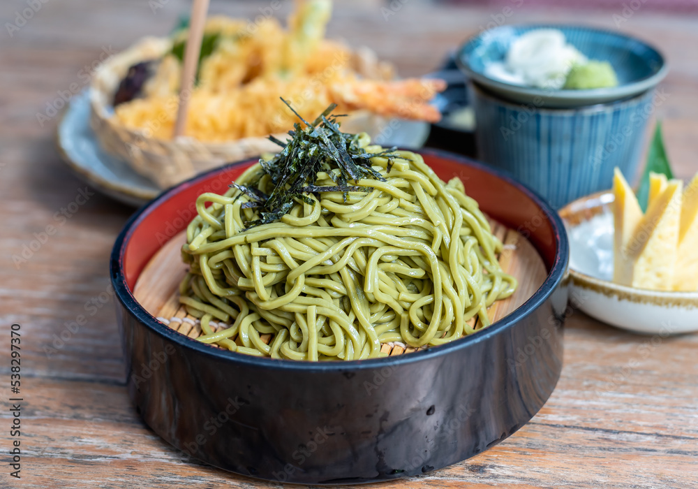 Zaru soba, Japanese cold noodle.Traditional Japanese noodle ramen food ...