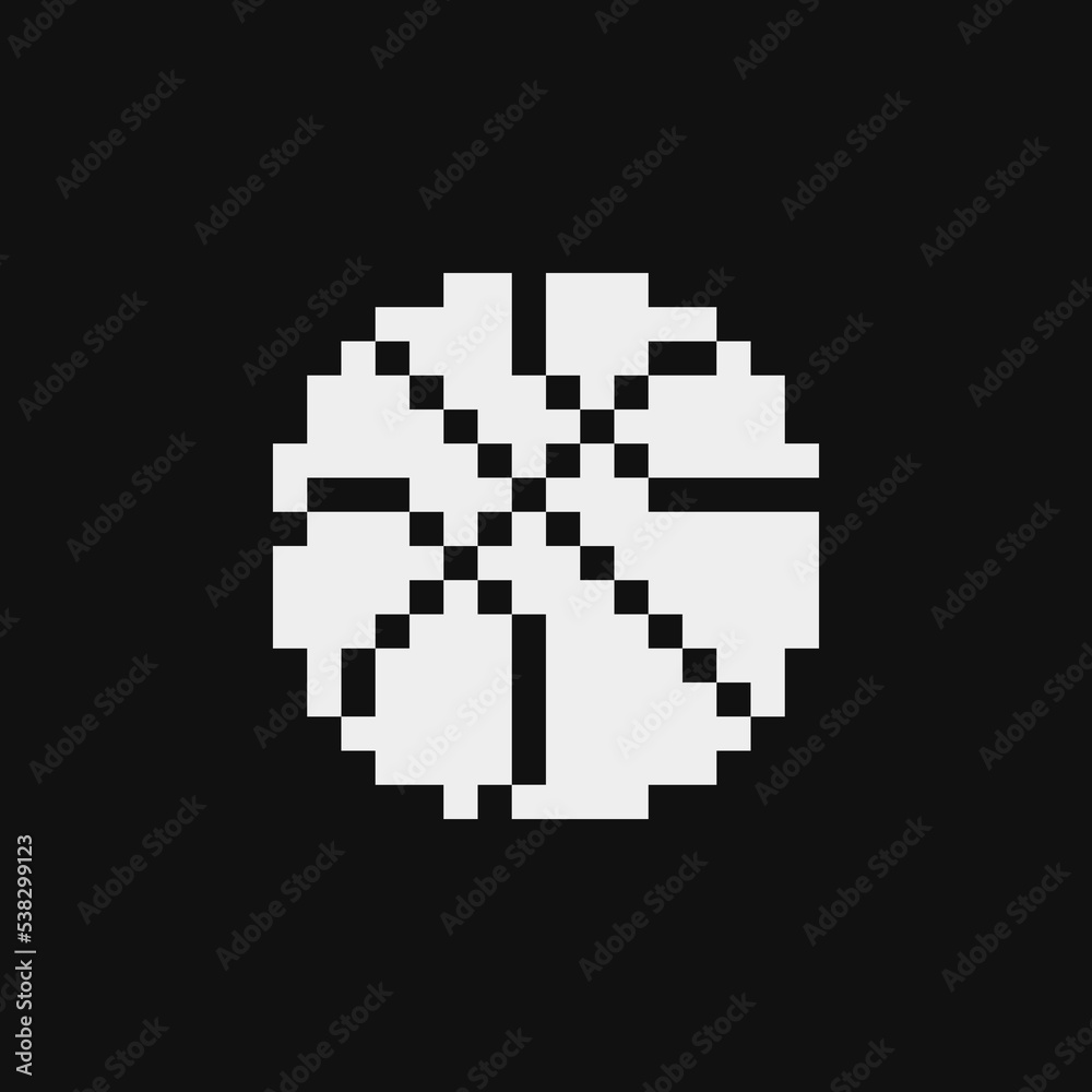 Sports ball emoji. Basketball. Old school computer graphic design ...