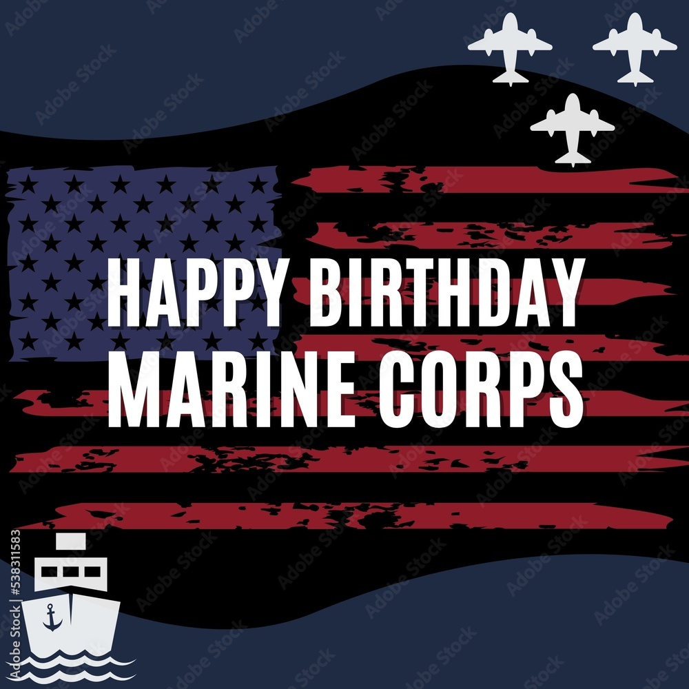 This Illustration Design Is Perfect For Celebrating Us Marine Corps