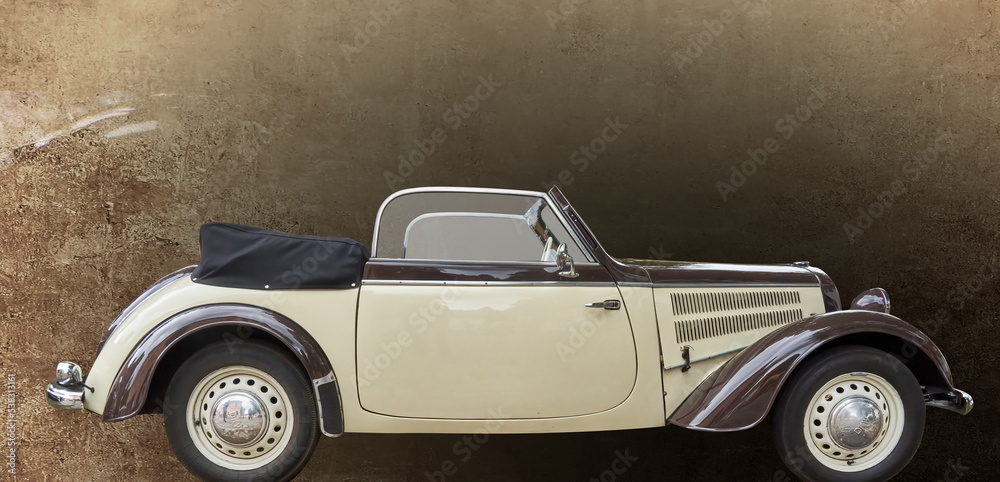 Lehnin, Germany, September 11, 2022: DKW classic car from 1930s as open ...