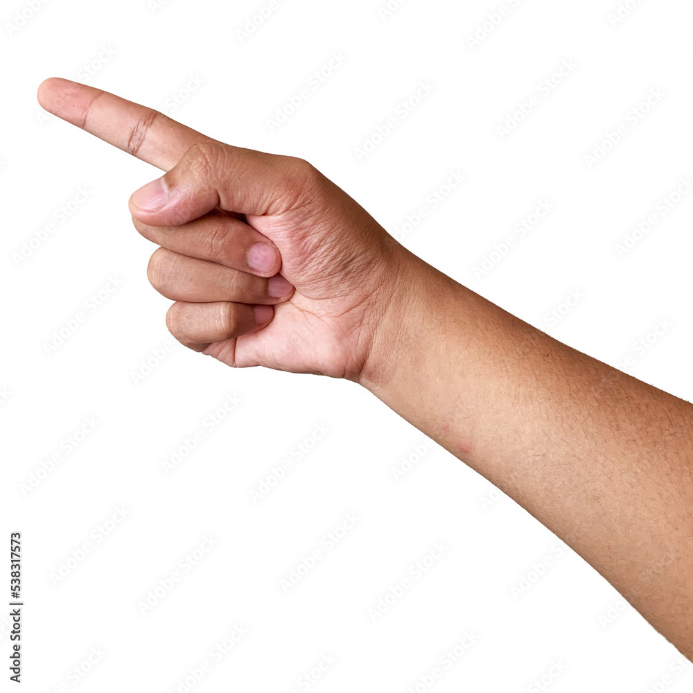 Pointing hand gesture PNG Stock Photo | Adobe Stock