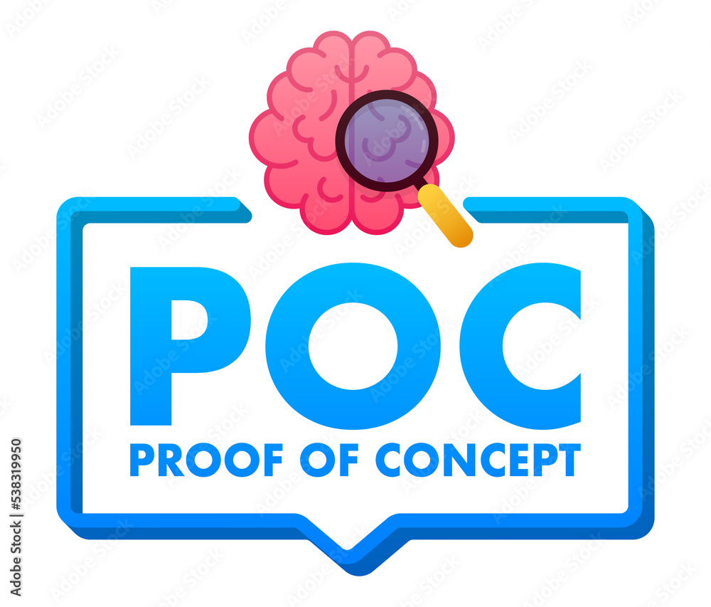 POC - Proof of Concept acronym banner. Business plan. Vector stock ...