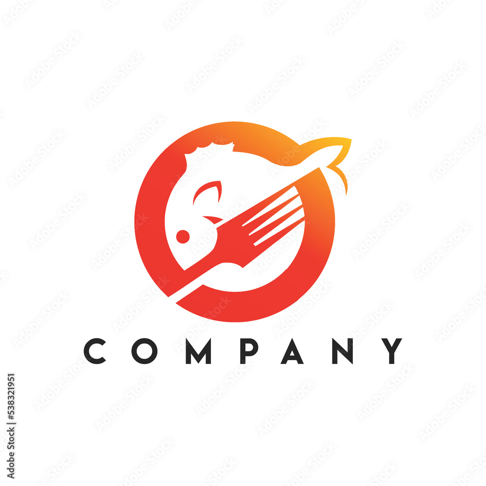 Fish Sea Food Logo, Seafood fish icon logo Stock Vector | Adobe Stock