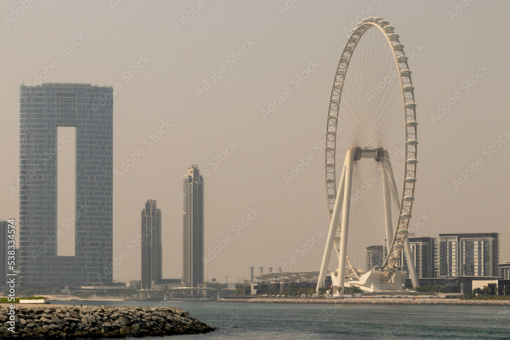 Bluewaters Island with the Ain Dubai, the world's largest observation ...