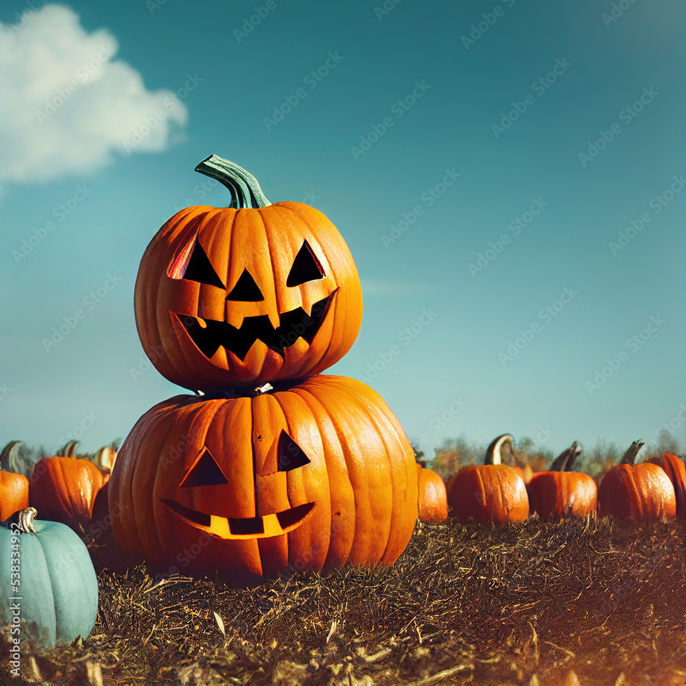 Highly detailed Jack O' Lantern, halloween themed, made by AI Stock ...